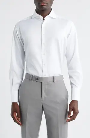 1863 BY ETERNA Soft Luxury Modern Fit Dress Shirt - White