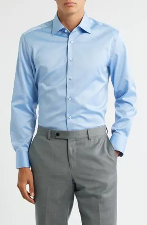 1863 BY ETERNA Luxury Slim Fit Non-iron Dress Shirt