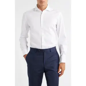 1863 BY ETERNA Soft Luxury Slim Fit Dress Shirt - White