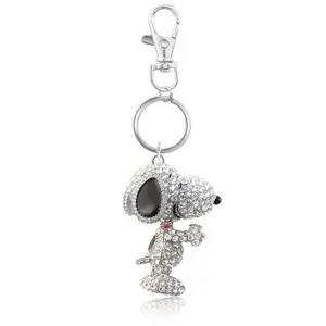 PEANUTS Snoopy Pave 3d Bling Keychain - White