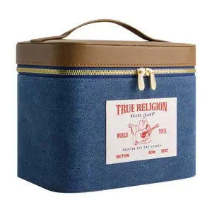 True Religion Large Cosmetic Case With Mirror