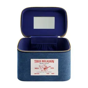 True Religion Large Cosmetic Case With Mirror