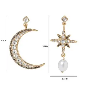 Bcbgmaxazria Star And Moon Drop Earrings