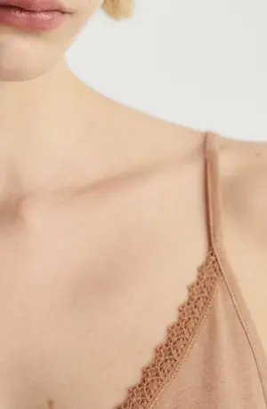 Mango Contrast Lace Sleep Camisole