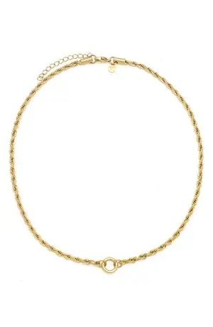 PETIT MOMENTS Rope Chain Necklace With Carabiner Clasp - Gold