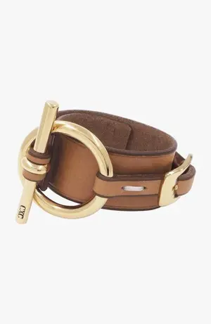 CXC Origins Leather Bracelet - Gold