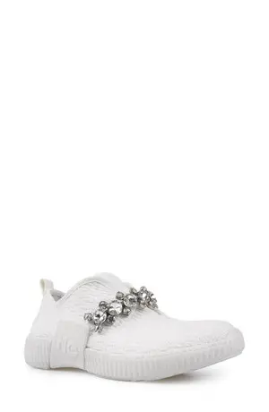 NATIONAL COMFORT Khamryn Rhinestone-embellished Sneakers - White