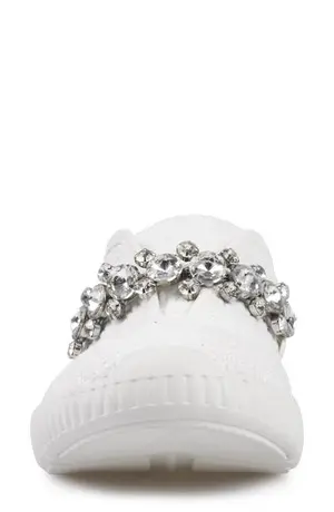 NATIONAL COMFORT Khamryn Rhinestone-embellished Sneakers - White