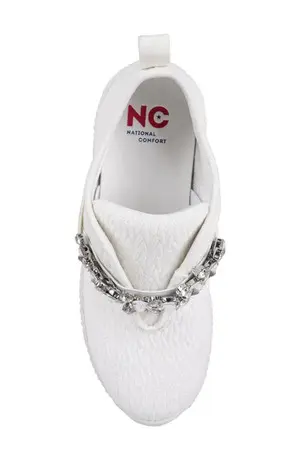 NATIONAL COMFORT Khamryn Rhinestone-embellished Sneakers - White