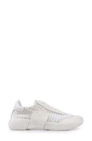 NATIONAL COMFORT Alinna Leather Sneakers - White Fabric