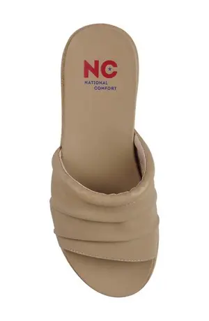 NATIONAL COMFORT Marieller Platform Slide Sandal - Beige
