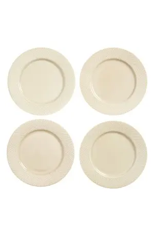 LYNGBY PORCELAEN Rhombe Earth Set Of 4 Dinner Plates - Marble