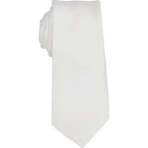 BROOKLYN BRIGADE Polished Satin Neck Tie White