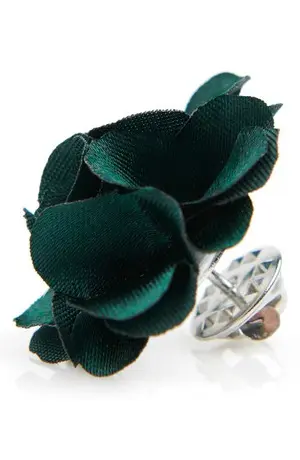 BROOKLYN BRIGADE Flower Lapel Pin - Emerald