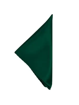 BROOKLYN BRIGADE Solid Satin Pocket Square - Emerald