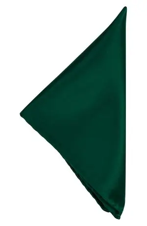 BROOKLYN BRIGADE Solid Satin Pocket Square - Emerald