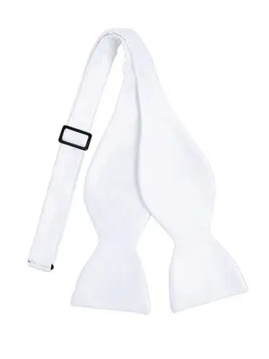 BROOKLYN BRIGADE Satin Bow Tie - White