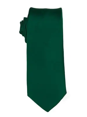 BROOKLYN BRIGADE Polished Satin Standard Neck Tie Emerald
