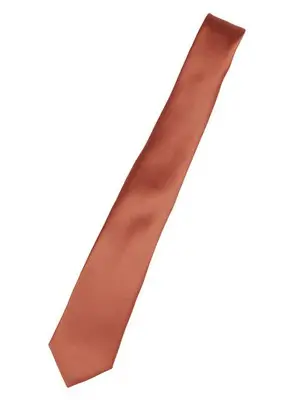 BROOKLYN BRIGADE Satin Neck Tie - Terracotta