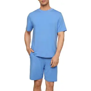 Eberjey Henry Pajama T-shirt & Shorts Set - Cornflower Blue