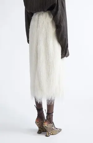 Dries Van Noten Sokna Fringe Midi Skirt