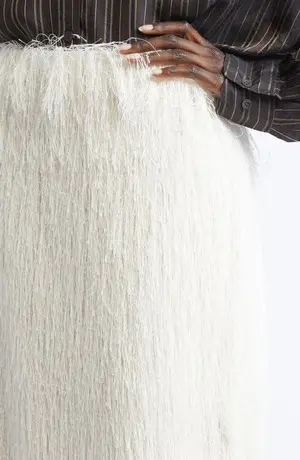 Dries Van Noten Sokna Fringe Midi Skirt