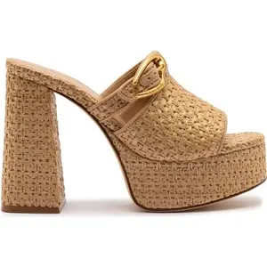Larroude Raffia Mules Clogs For Women