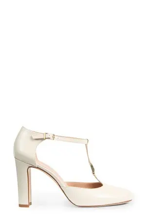LK BENNETT Almina T-strap Pumps - Ecru