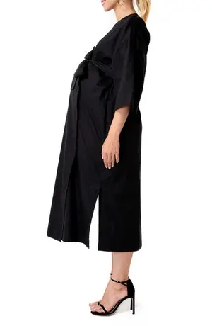 ACCOUCHEE Amaterasu Tie Belt Wrap Midi Dress