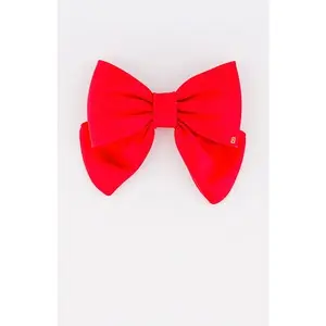 Alexandre De Paris Silk Bow Barrette - Red