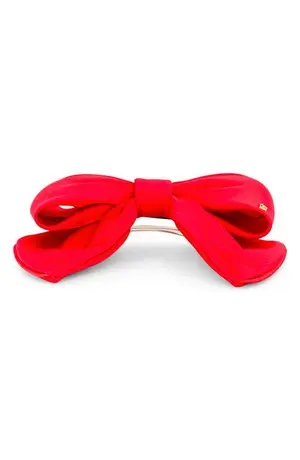 Alexandre De Paris Silk Bow Barrette - Red