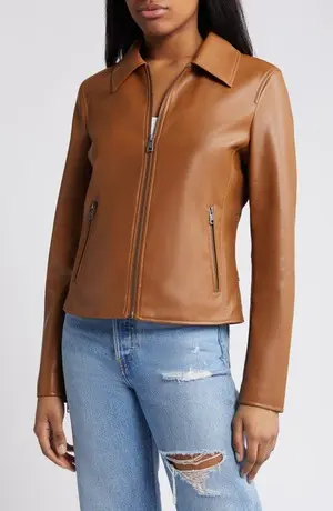 LEVI'S Racer Faux Leather Jacket - Toffee