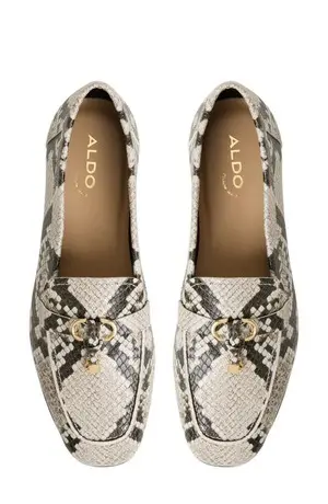 Aldo Logo-adorned Loafer - White/black