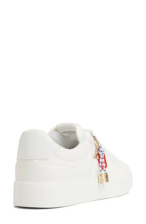 Aldo Low-top Sneaker With Charm Accent - White