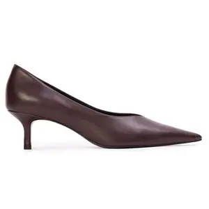 BLACK SUEDE STUDIO Briar 50 Leather Pump - Black Coffee Leather