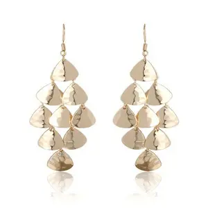 Bcbgmaxazria Layered Triangle Drop Earrings - Gold