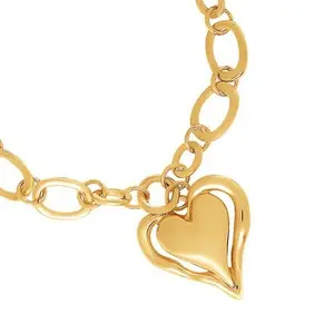 Bcbgmaxazria Heart Pendant Chain Bracelet