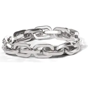 Jessica Simpson Mixed Metal Link Chain Bracelet - Silver