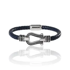Lucky Brand Horseshoe Cord Bracelet - Navy Blue