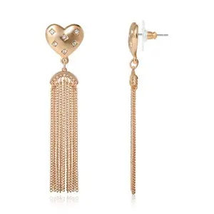 Bcbgmaxazria Tassel Heart Drop Earrings