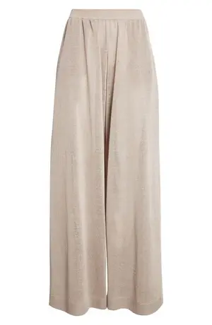 Alaïa Fluid Linen & Silk Wide Leg Pants
