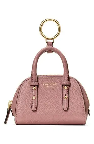 Kate Spade New York Charmed Pebble Leather Key Fob - Dusk Rose