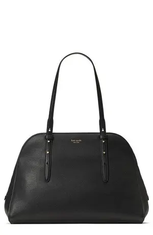 Kate Spade New York Pebble Leather Tote Carryall - Black