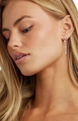UNTAMED PETALS Taurus Crystal Drop Earrings - Silver