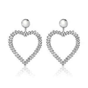 Bcbgmaxazria Silver-tone Heart Hoop Earrings - Gold