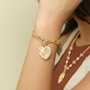 Jessica Simpson Heart Charm Bracelet