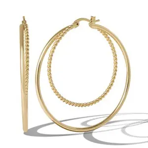 Jessica Simpson Double Hoop Earrings - Gold
