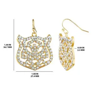 Jessica Simpson Tiger Drop Earrings With Crystals