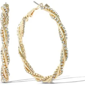 Jessica Simpson Spiral Hoop Earrings - Gold