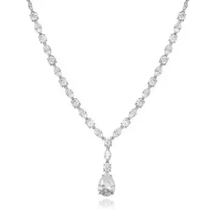 Jessica Simpson Crystal Drop Pendant Necklace